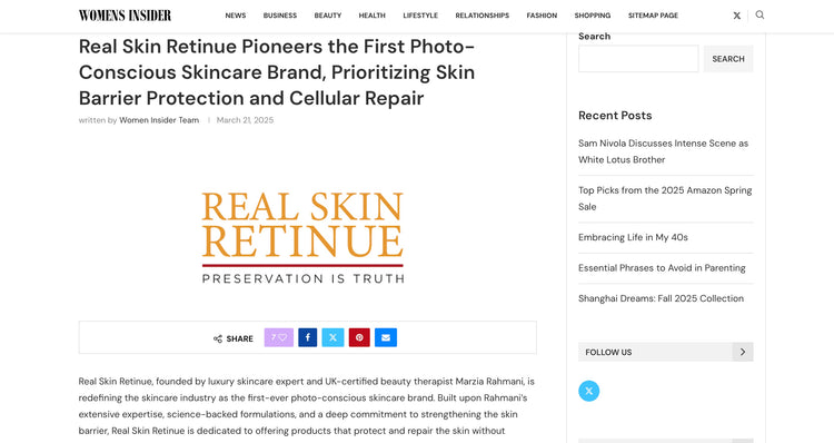 Real Skin Retinue | Photo Aging Conscious Defense — Barrier-First Skin ...